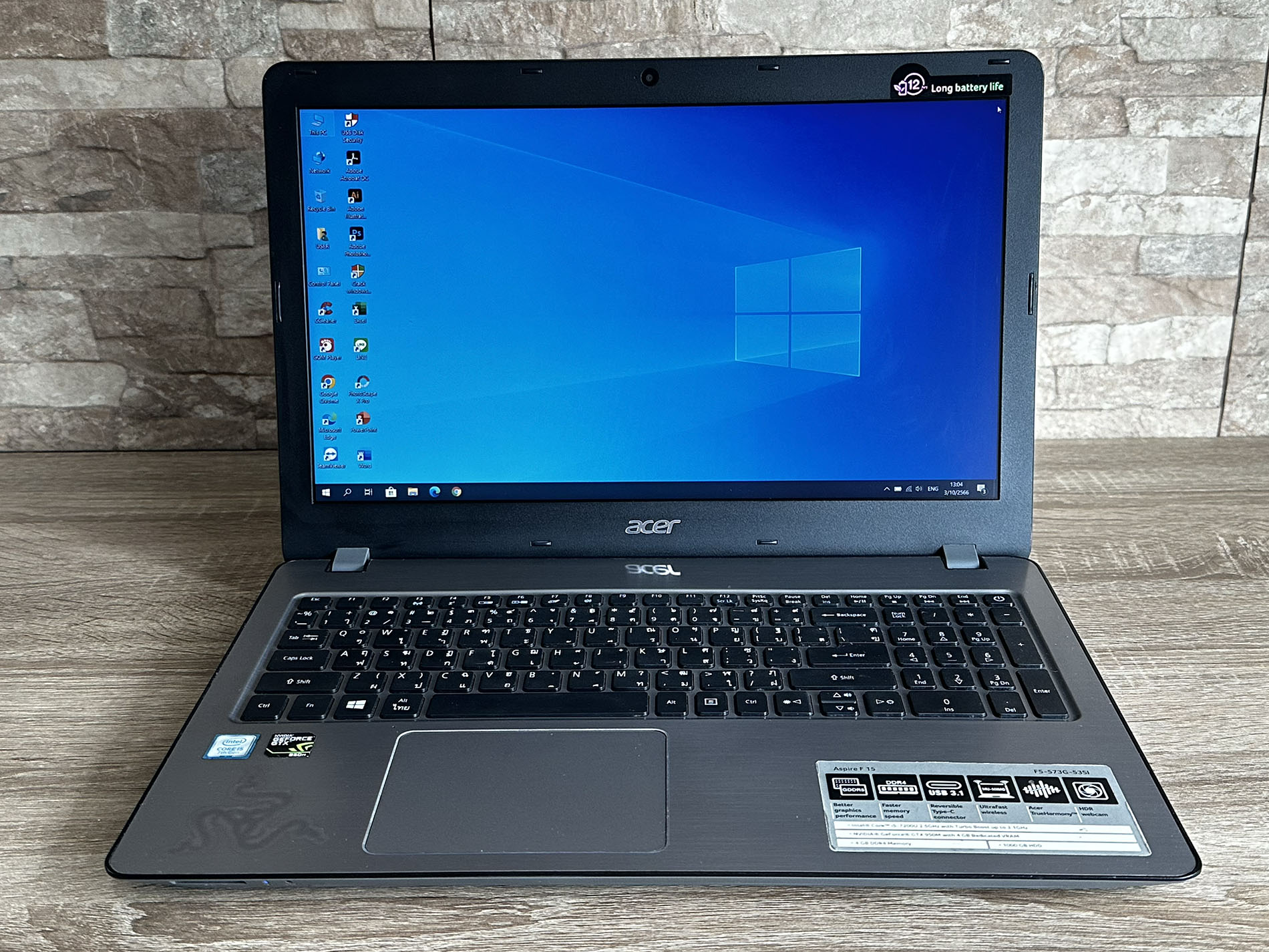 โน๊ตบุ๊คมือสอง Acer Aspire F5-573G i5-7200U